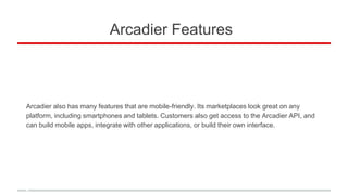 Arcadier Features | PPTX