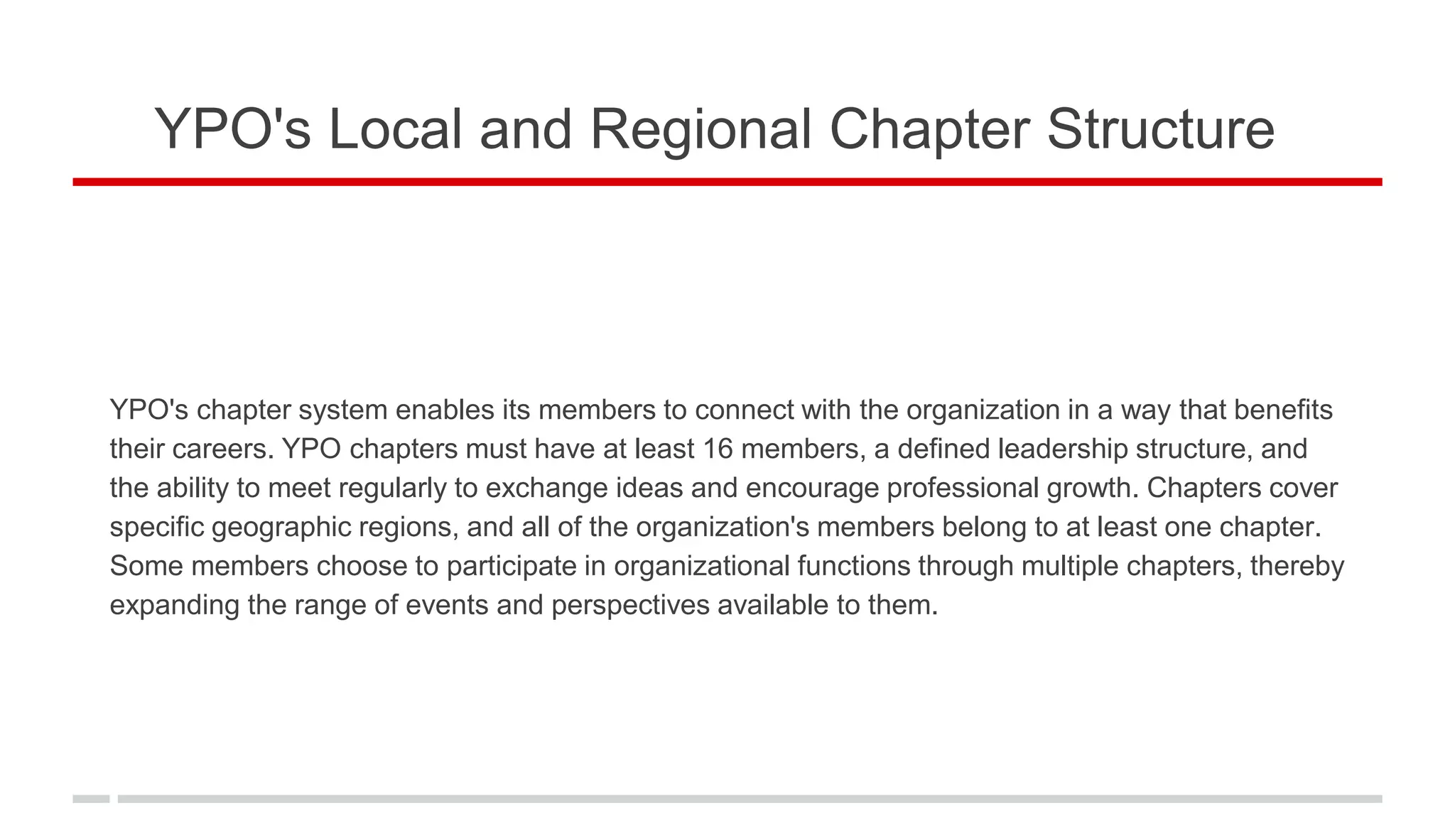 YPO's Local and Regional Chapter Structure | PPTX