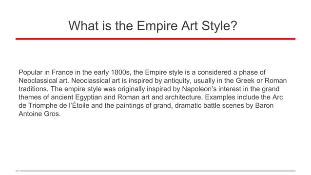 What is the Empire Art Style? | PPT