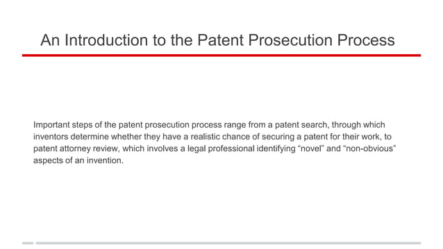 An Introduction to the Patent Prosecution Process | PPTX | Legal ...