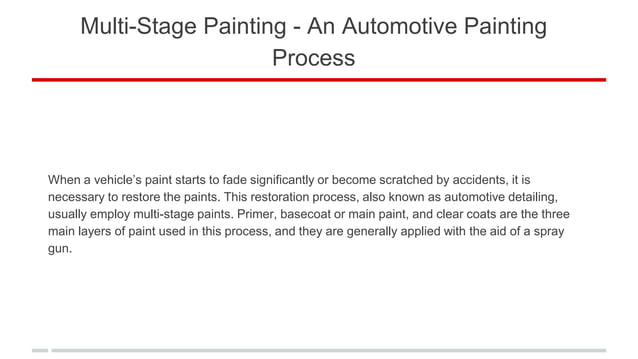 Multi-Stage Painting - An Automotive Painting Process | PPTX | Automotive