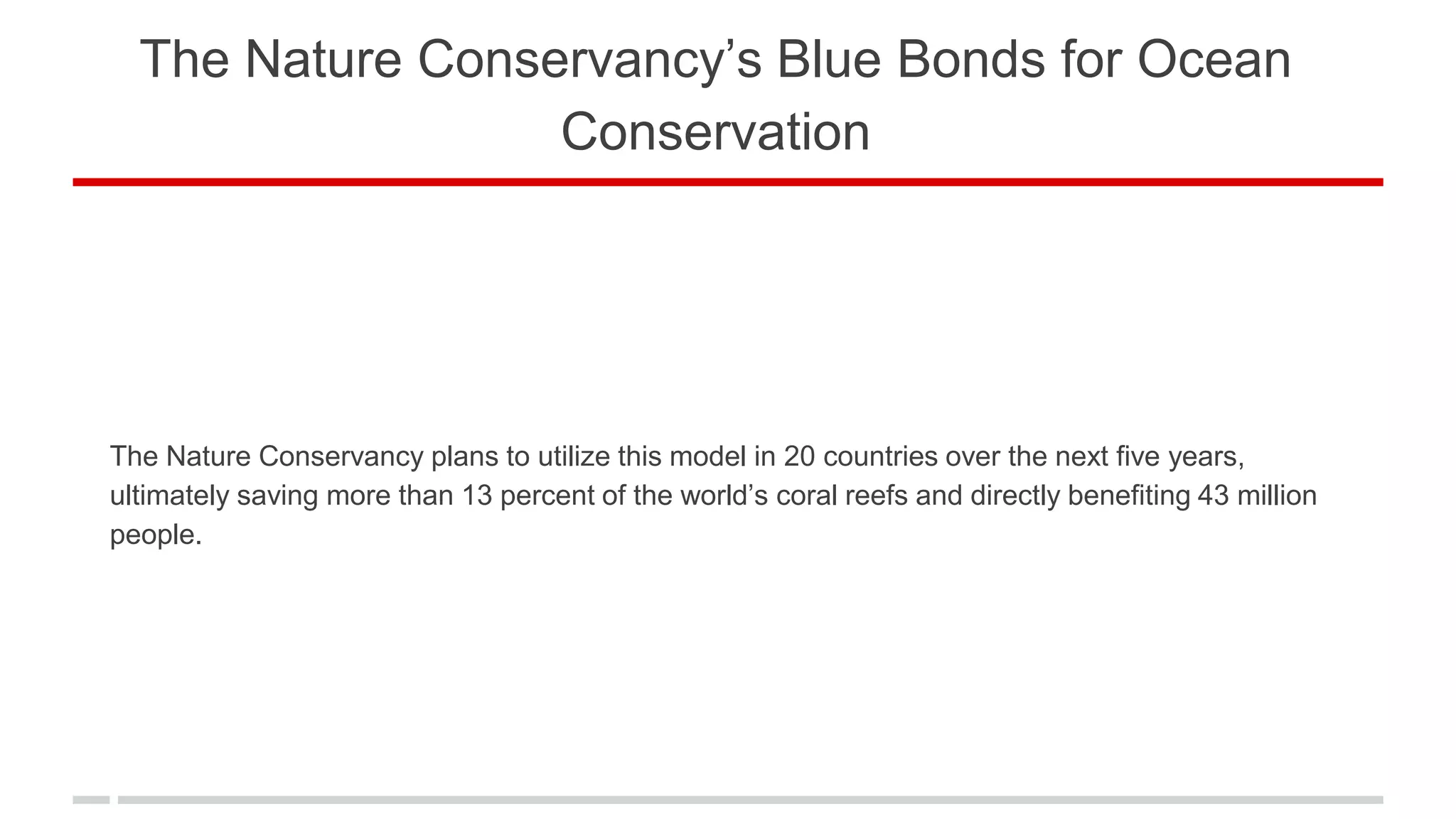 The Nature Conservancy’s Blue Bonds for Ocean Conservation | PPT