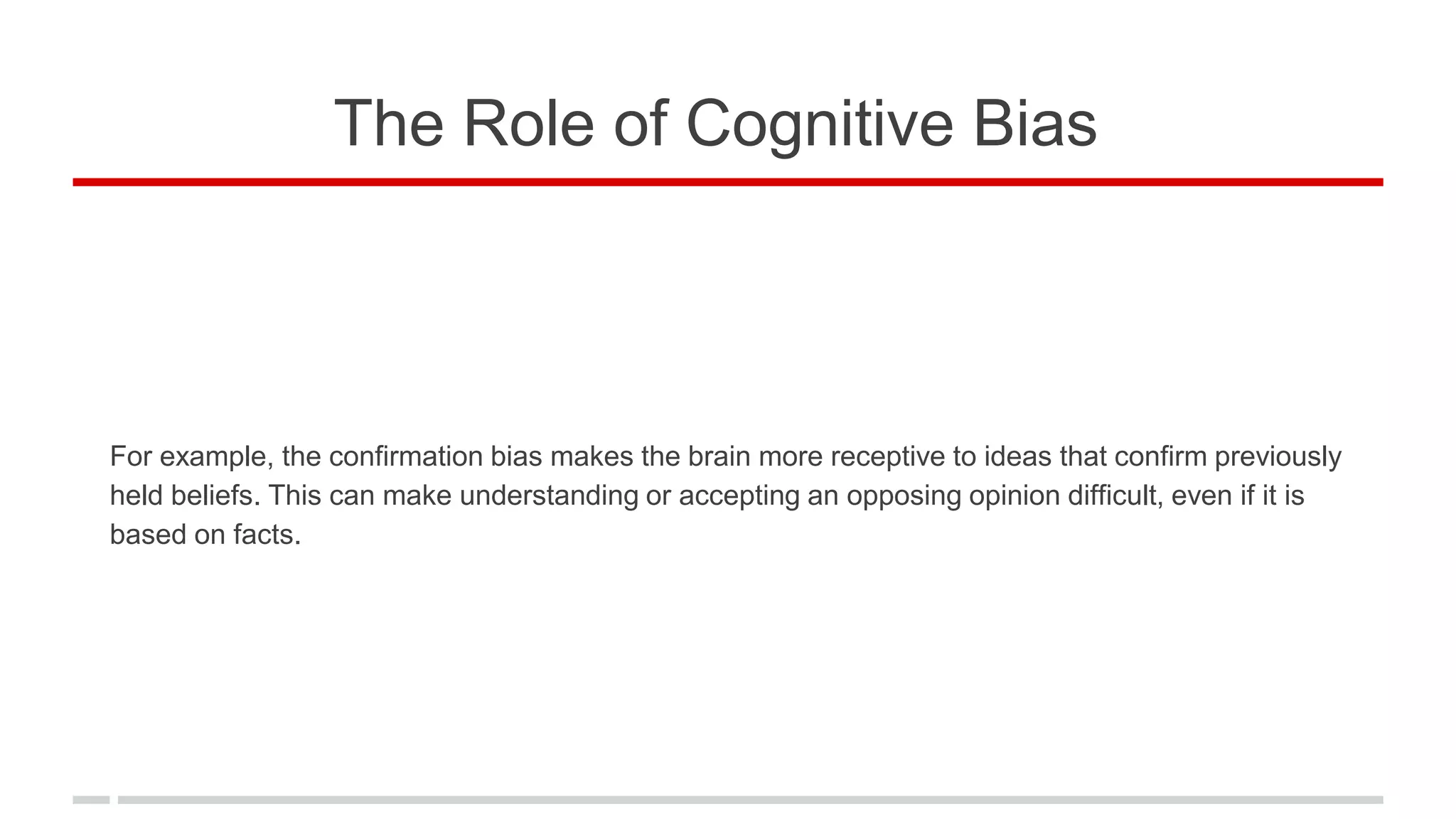 The Role of Cognitive Bias | PPT