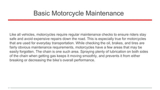 Basic Motorcycle Maintenance | PPTX