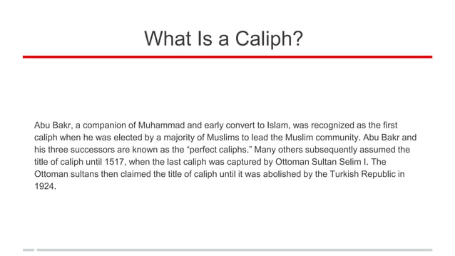 What Is a Caliph? | PPTX | Islam | Religion & Spirituality