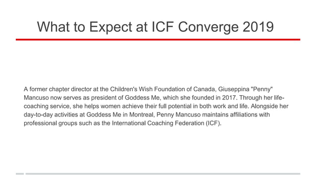 What to Expect at ICF Converge 2019 | PPT