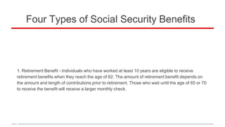 Four Types of Social Security Benefits | PPTX