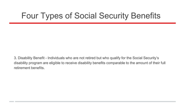 Four Types of Social Security Benefits | PPTX