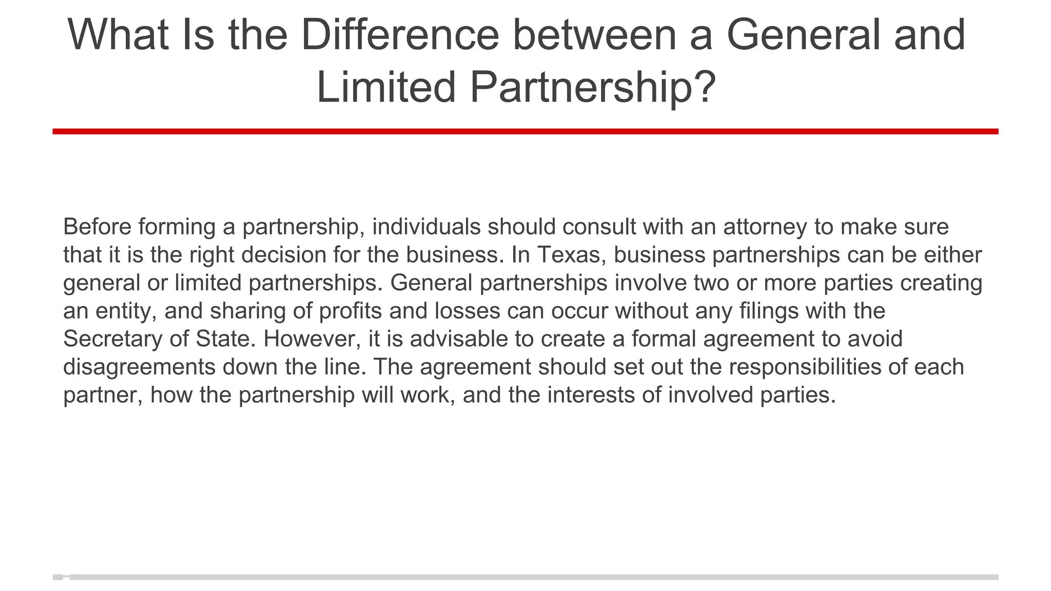 What Is the Difference between a General and Limited Partnership? | PPTX