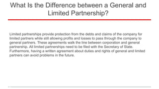 What Is the Difference between a General and Limited Partnership? | PPTX