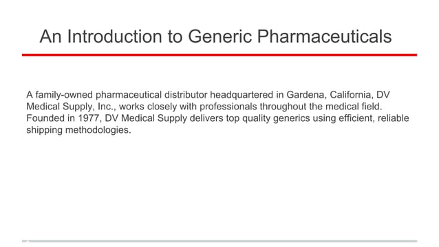 An Introduction to Generic Pharmaceuticals | PPTX | Pharmaceutical ...