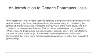 An Introduction to Generic Pharmaceuticals | PPTX