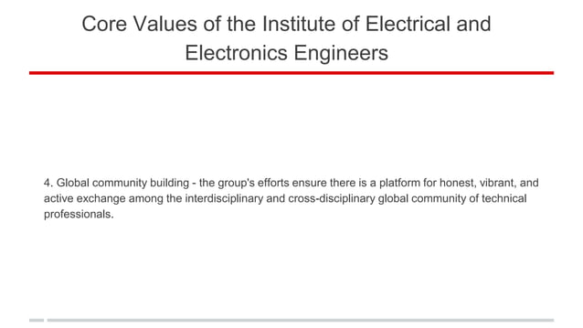 Core Values of the Institute of Electrical and Electronics Engineers ...