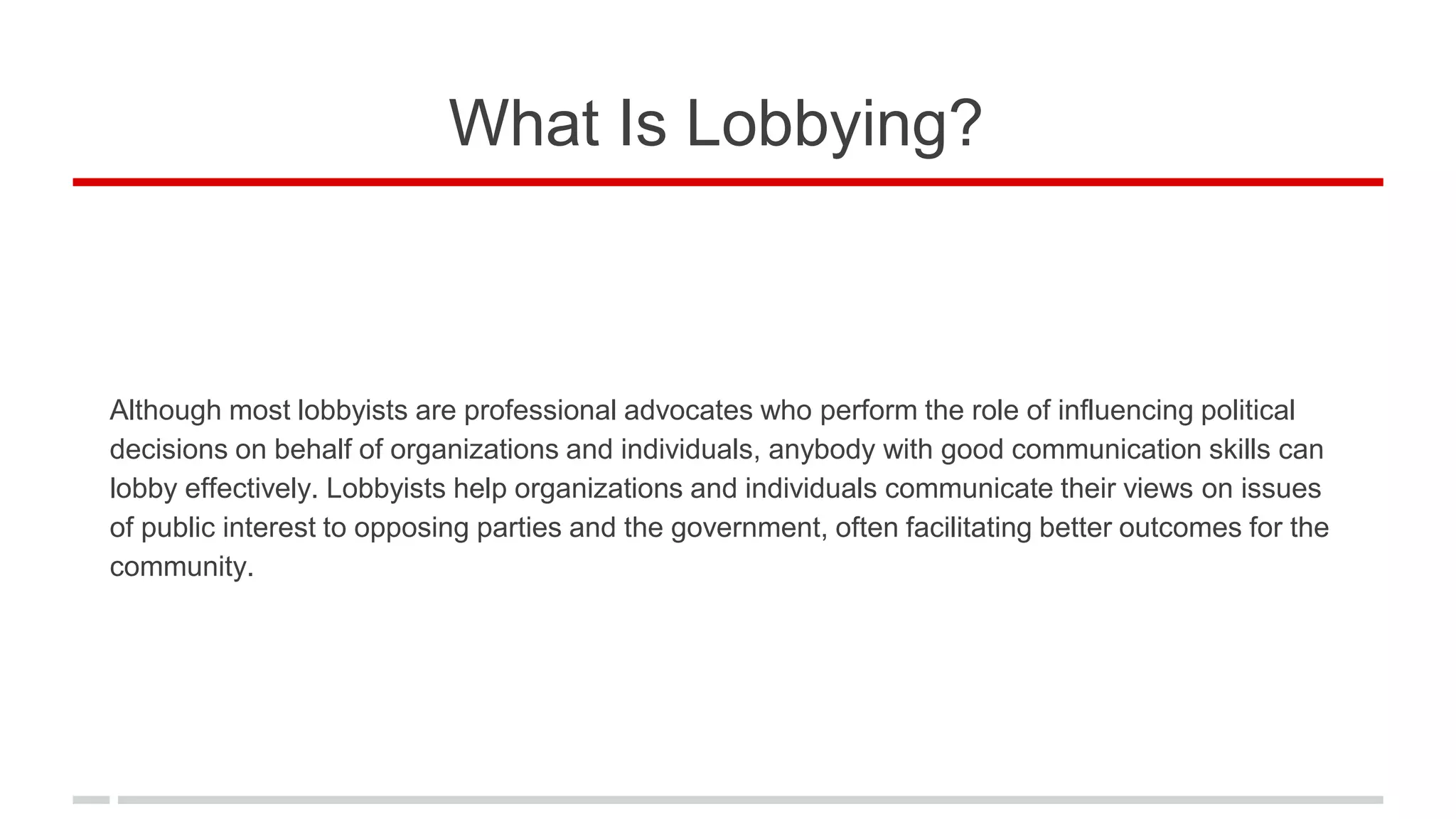 What Is Lobbying? | PPTX