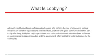 What Is Lobbying? | PPTX