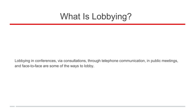 What Is Lobbying? | PPTX