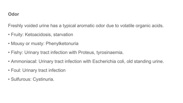 Routine urine examination including physical chemical and microscopy ...