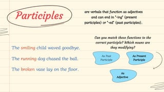 Presentation of Verbals, Gerunds and Participles Lesson for Middle ...