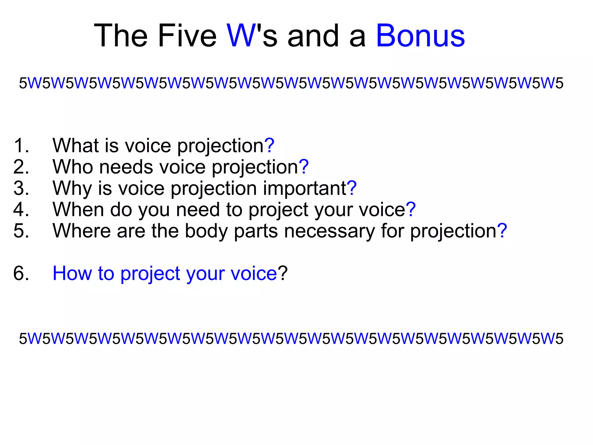 Copy Of Voice Projection | PPT