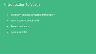 Basics of Vue.js 2019 | PPTX