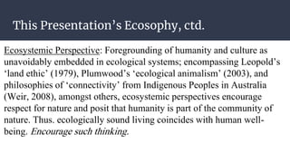 Water is Life: A powerful Indigenous ecological frame | PPTX