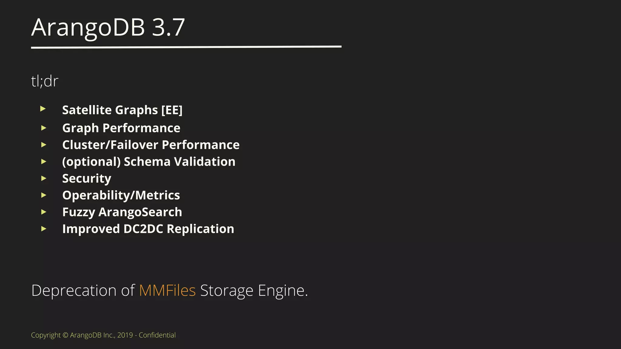 ArangoDB 3.7 Roadmap: Performance at Scale | PPT