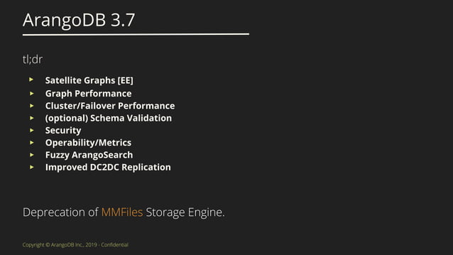 ArangoDB 3.7 Roadmap: Performance at Scale | PPT