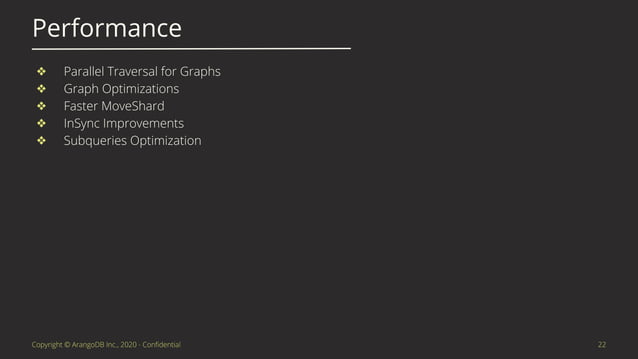 ArangoDB 3.7 Roadmap: Performance at Scale | PPT