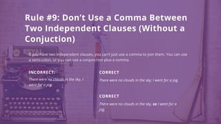 When to use a comma: 10 rules and examples | PDF