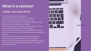 When to use a comma: 10 rules and examples | PDF
