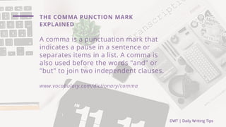 When to use a comma: 10 rules and examples | PDF