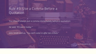 When to use a comma: 10 rules and examples | PDF