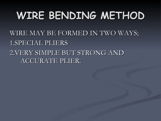 Wire Bending Principles | PPT