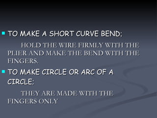Wire Bending Principles | PPT