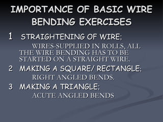 Wire Bending Principles | PPT