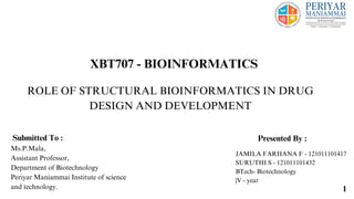 Subject code XBT707 - Bioinformatics ppt | PDF