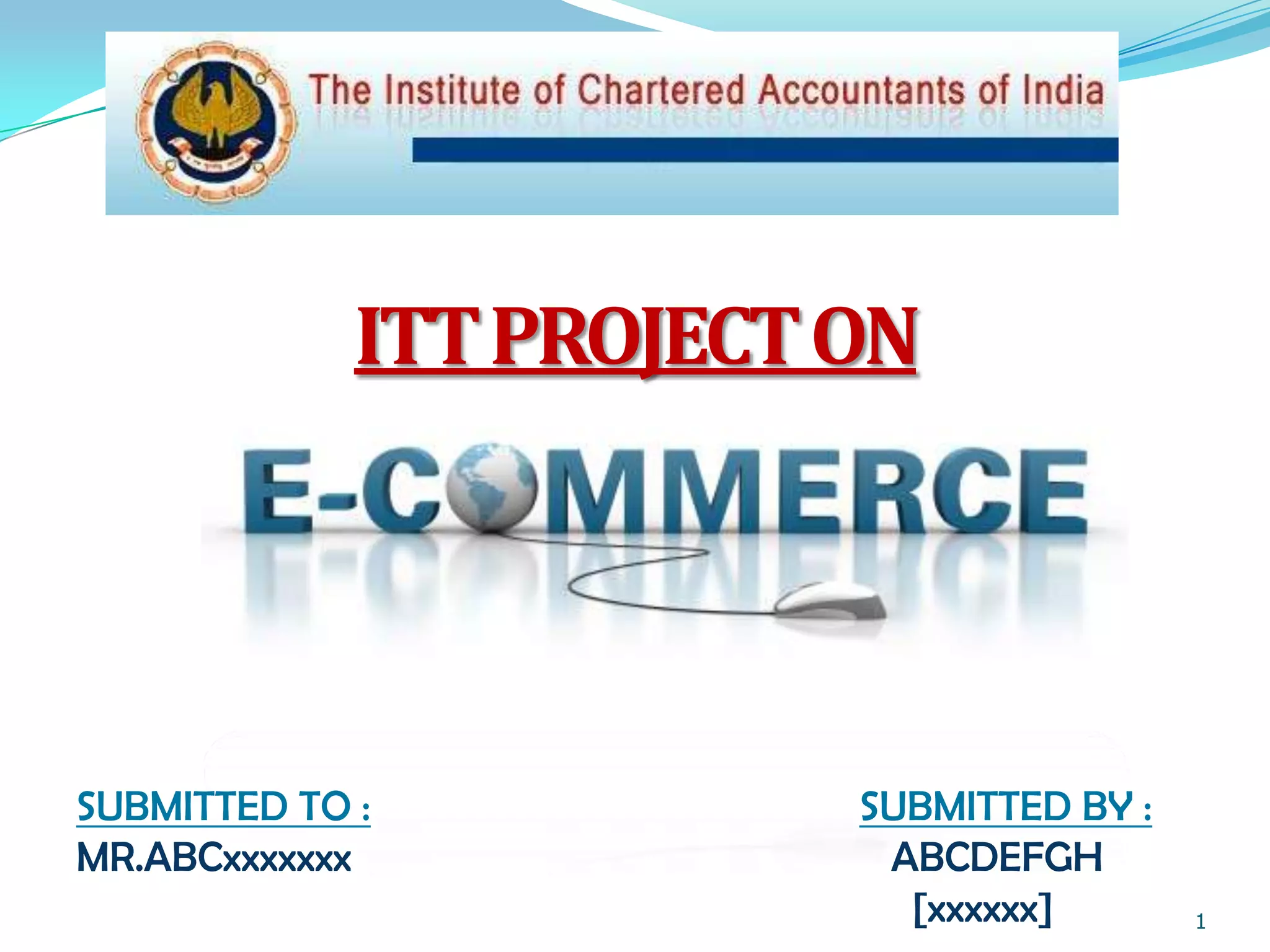 E-COMMERCE PPT -YASH JAIN | PPTX | Internet | Computing