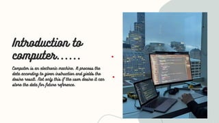 Basic of computer. Characteristics of computer | PPT