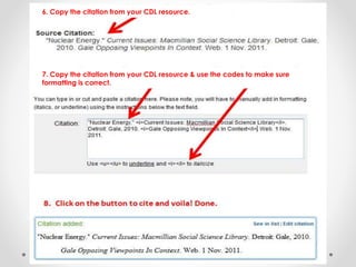 Copy & paste citations from CDL | PPTX