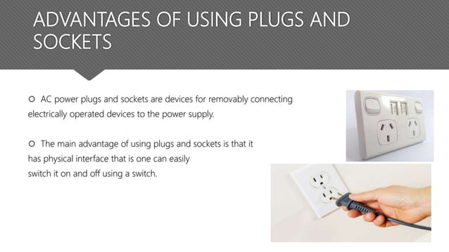 TYPES OF PLUGS AND SOCKETS | PPTX | Technology & Computing