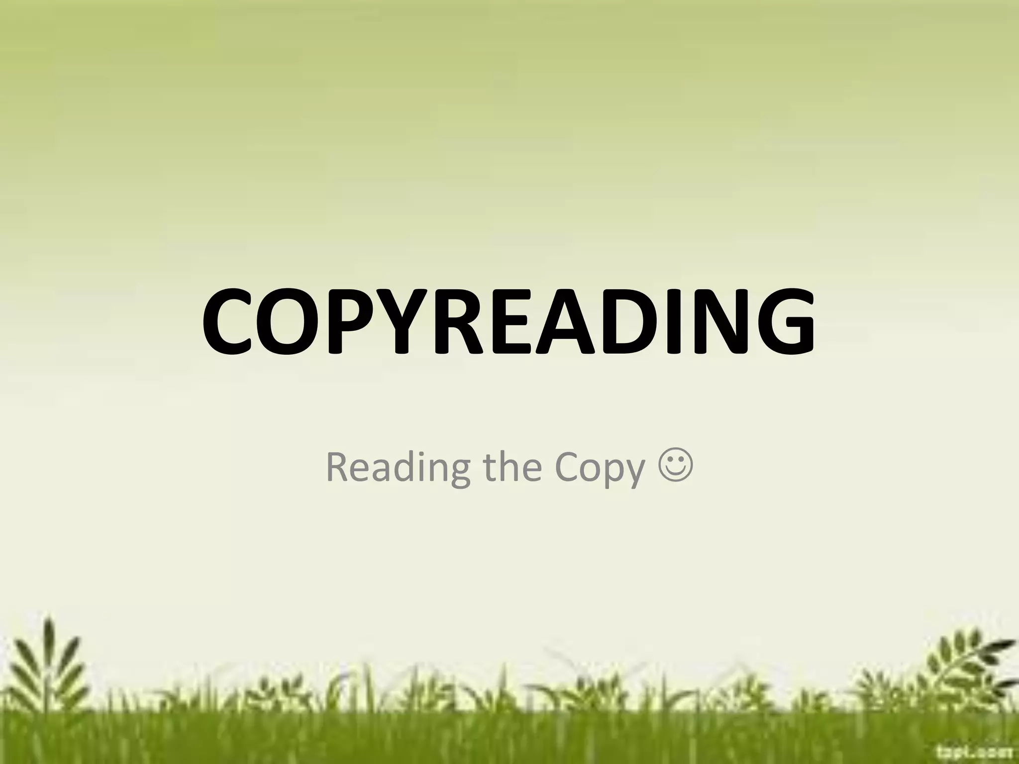 Copyreading | PPTX