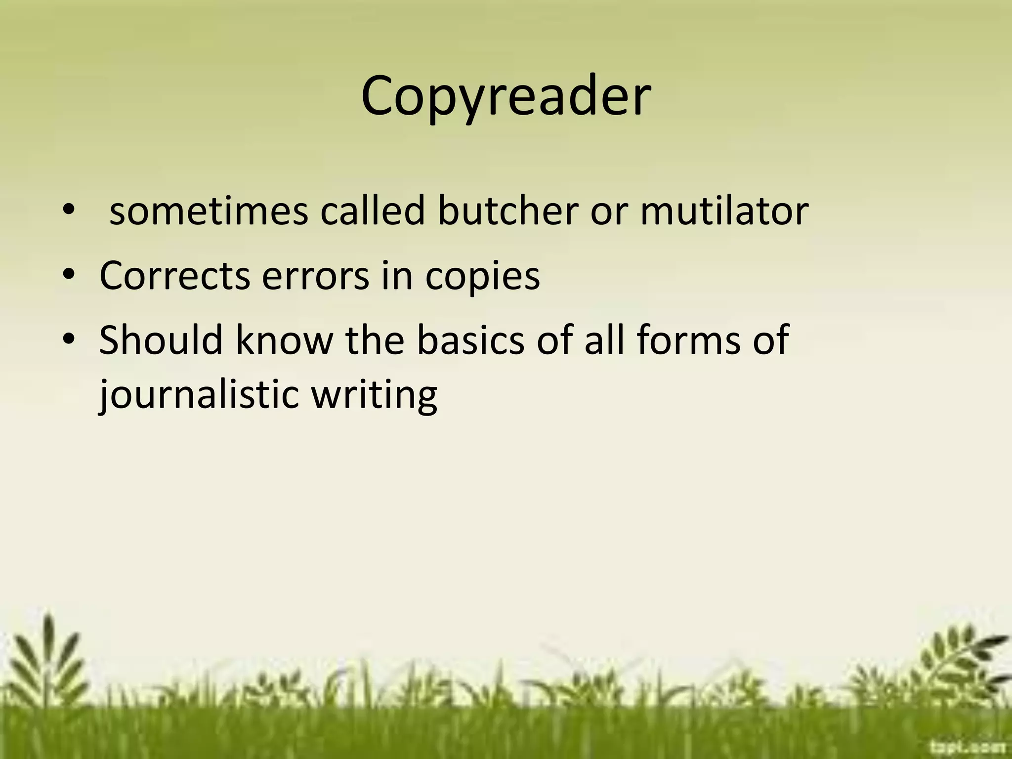 Copyreading | PPTX