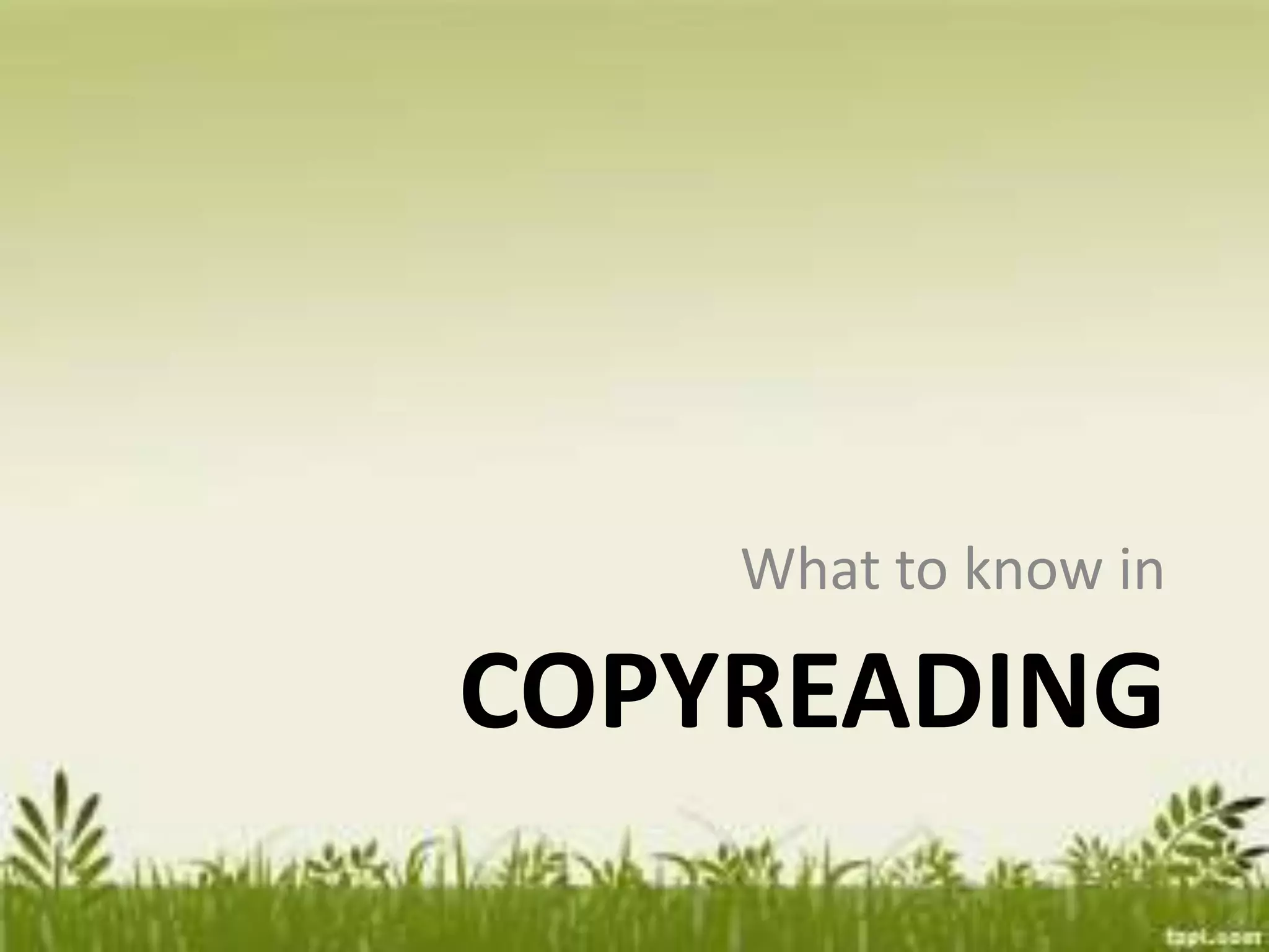 Copyreading | PPTX