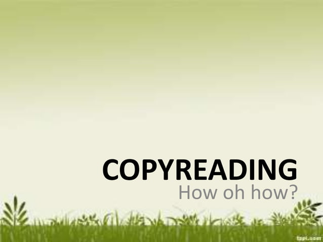 Copyreading | PPTX