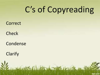 Copyreading | PPTX