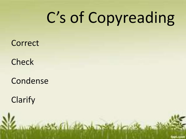 Copyreading | PPTX