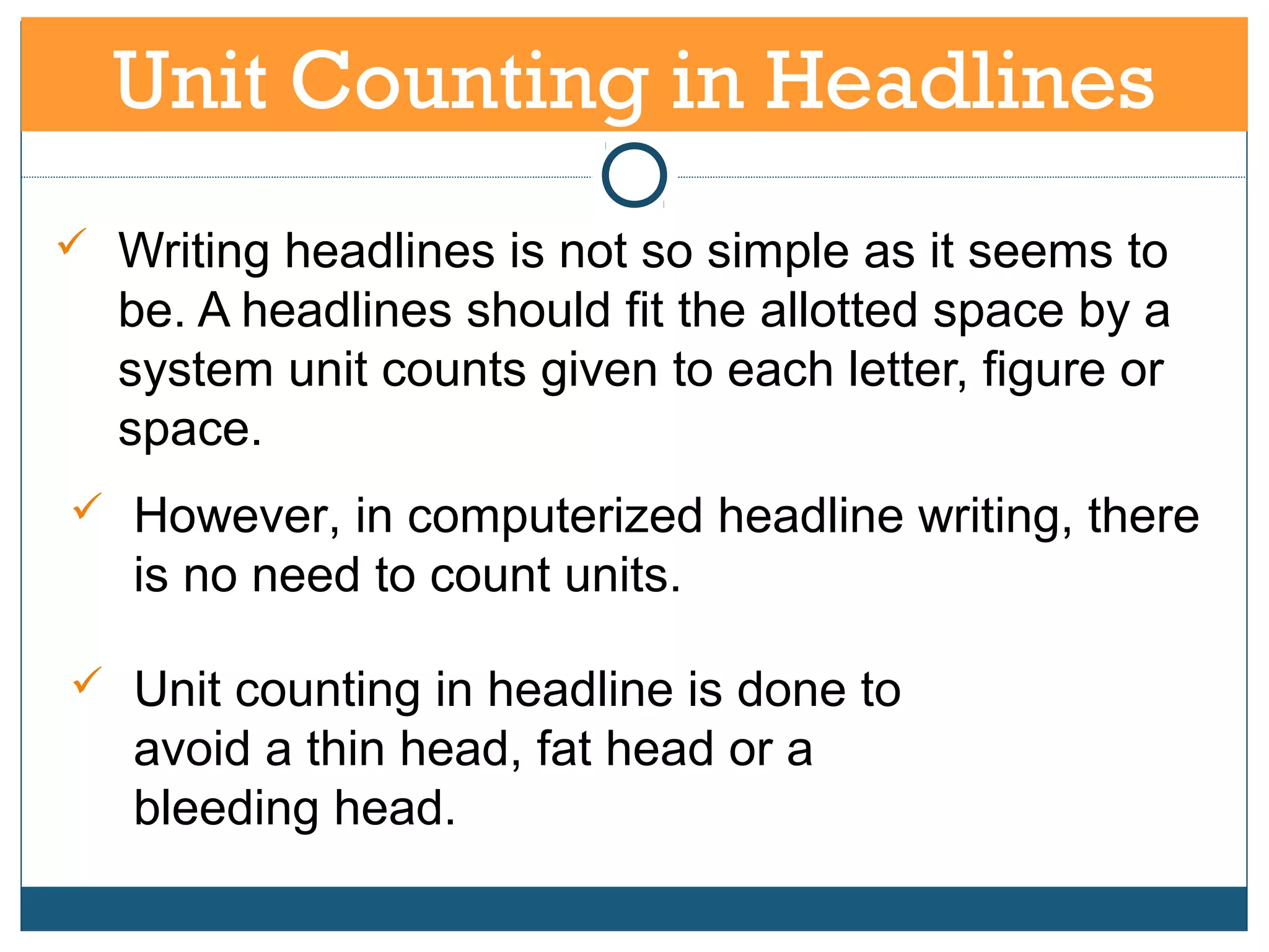 Copyreading and Headline Writing | PPT
