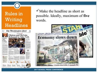Copyreading and Headline Writing | PPT