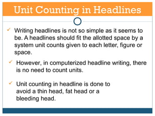 Copyreading and Headline Writing | PPT