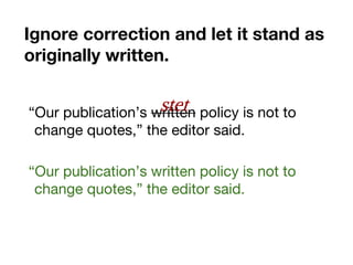 copyreading and editing symbols for dummies like you. | PPT